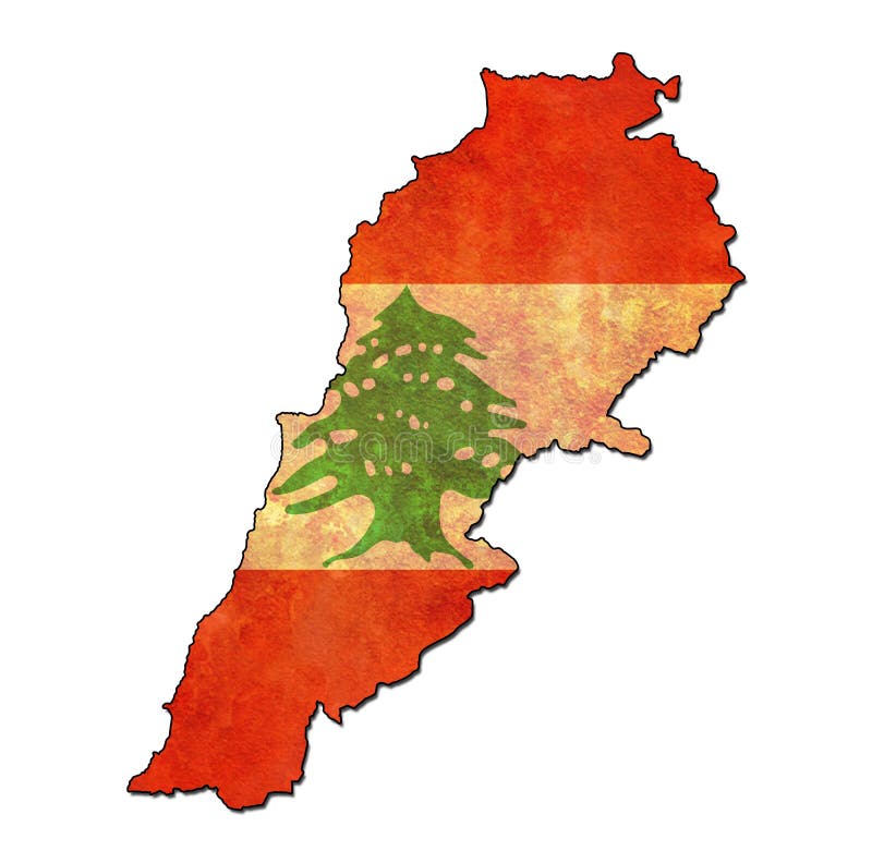 Lebanon Territory with Flag Stock Image - Image of vintage, flag: 215953905