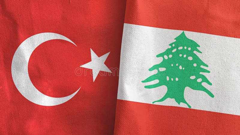 Lebanon and Turkey Turkish Flags, Obsolete Torn Weathered, Crisis ...