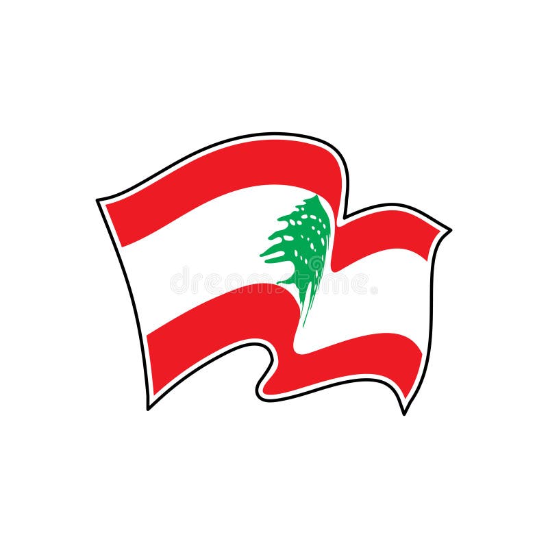 Lebanon Vector Flag. National Symbol of Lebanon Stock Vector ...
