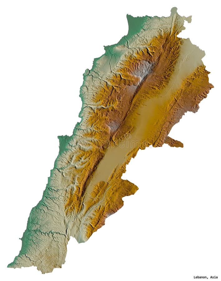 Lebanon on white. Relief stock illustration. Illustration of rendering ...