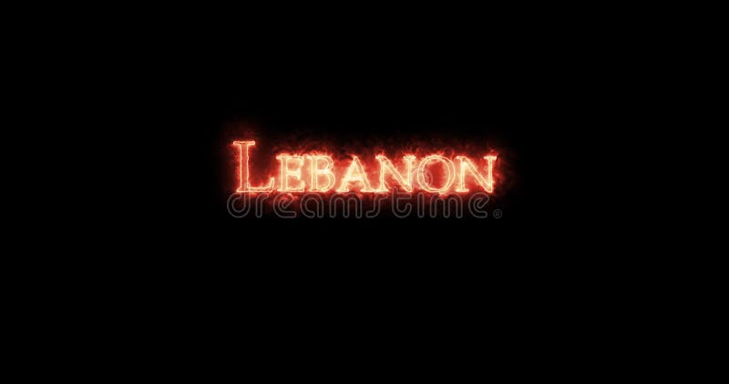 Lebanon Written with Fire. Loop Stock Footage - Video of evil, beirut ...