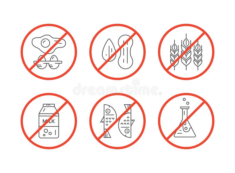 Warnschild-Ikone Allergen-Gluten-Weizen-Produkt Vegetarische Und ...