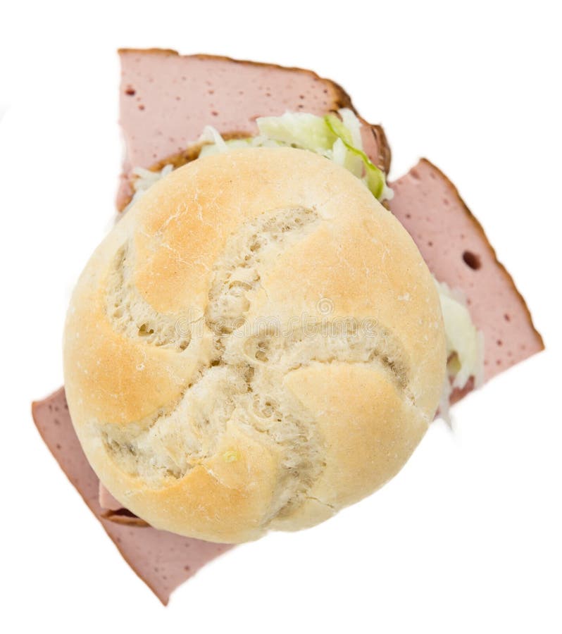 Leberkaese Isolated on White Stock Photo - Image of german, background ...