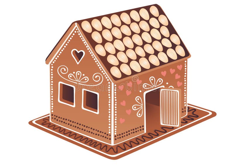 Lebkuchenhaus vektor abbildung. Illustration von glasur - 21460185