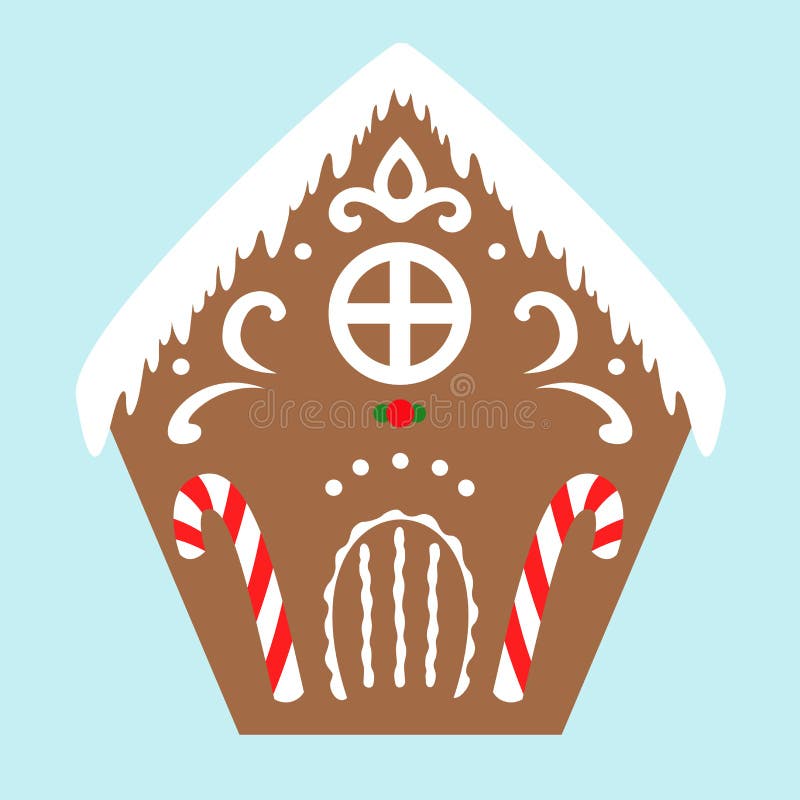 Lebkuchenhaus, Vektorillustration Vektor Abbildung - Illustration von ...