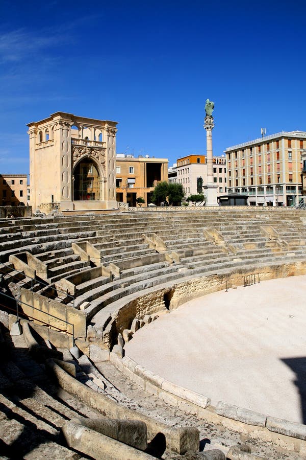 Lecce stock image. Image of sculpture, monument, archeology - 28515911