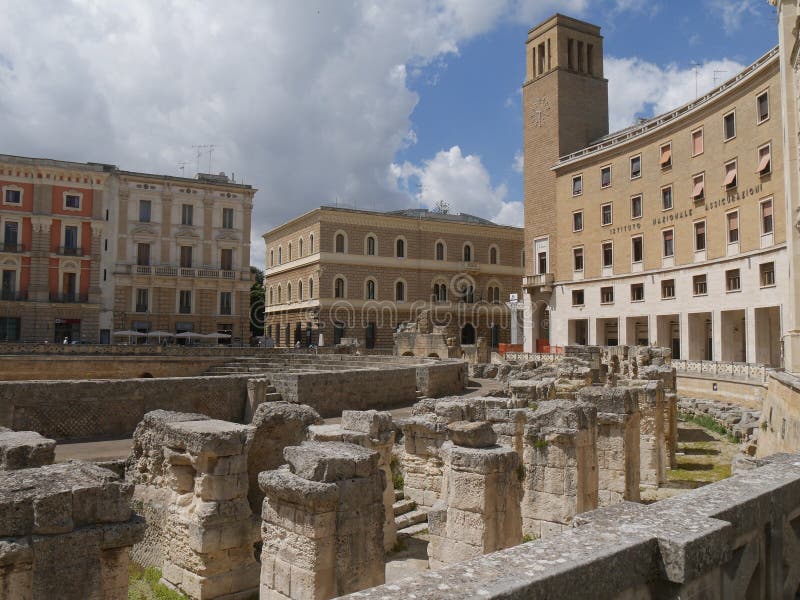 Lecce - Roman amphitheater editorial image. Image of monument - 156704920