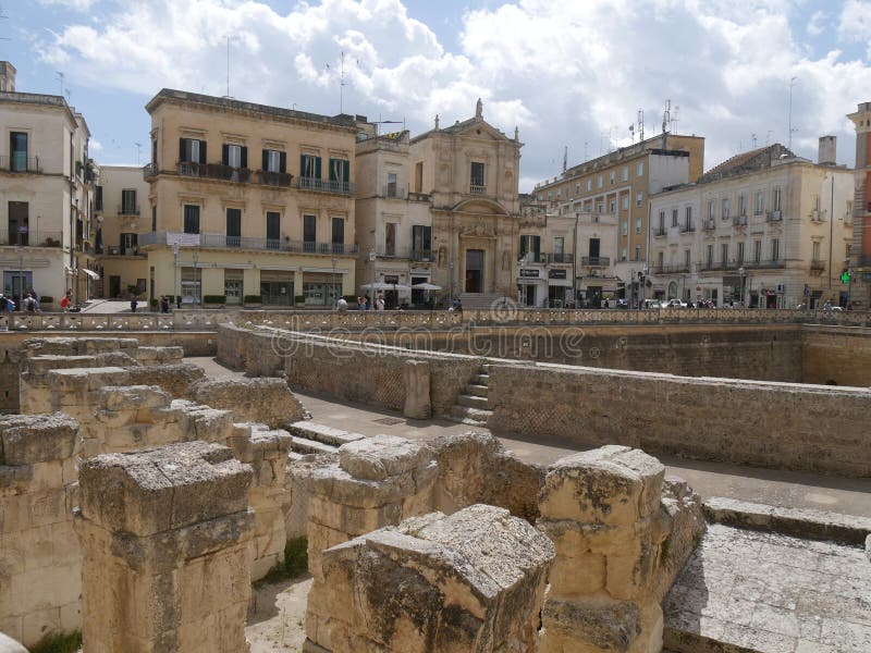 Lecce - Roman amphitheater editorial stock photo. Image of ancient ... Lecce - Roman amphitheater editorial stock photo. Image of ancient ...