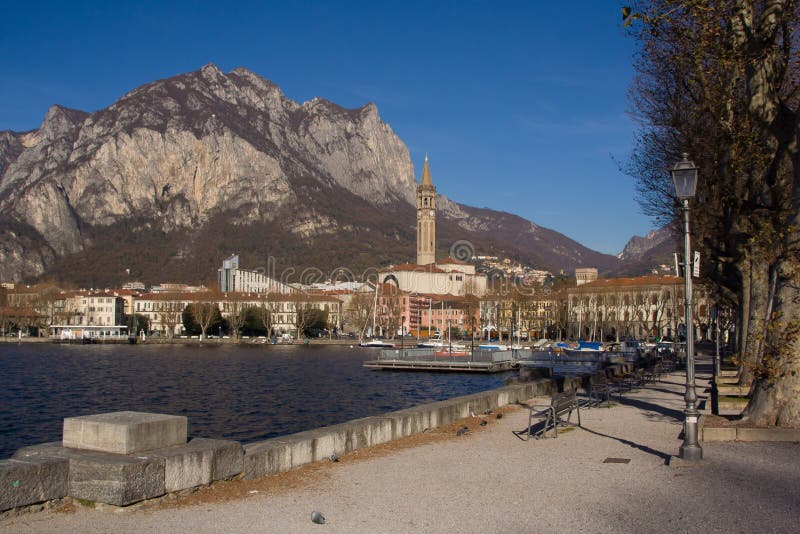 Lecco italy stock photo. Image of lake, architecture - 57279804