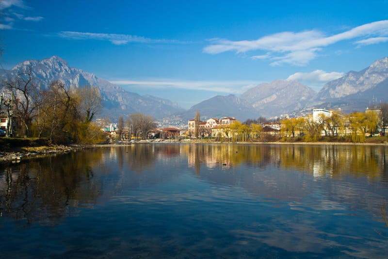 Lecco lake stock image. Image of steeple, landscape, limpid - 23618163