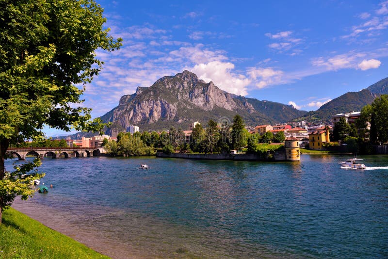 Lecco Lombardy Italy stock image. Image of tourist, lecco - 194585545