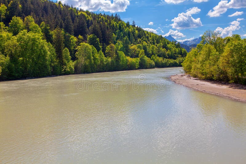 Lech river nature stock photo. Image of alps, mountain - 161942374