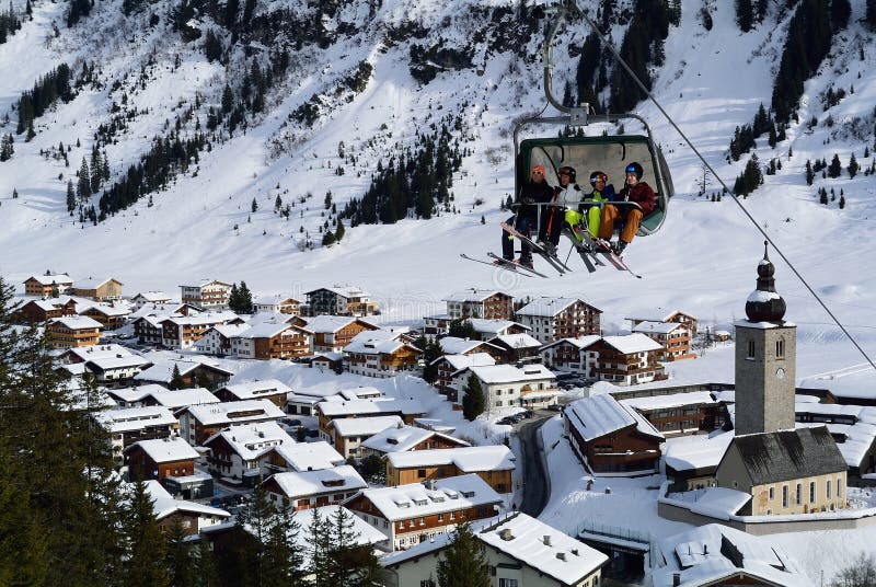 Lech, Voralberg, Austria editorial stock photo. Image of houses - 81255078