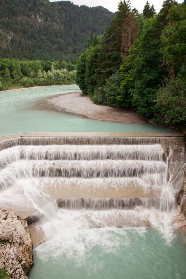 Lechfall. Beautiful Waterfall Near Fussen, Germany. Stock Image - Image ...