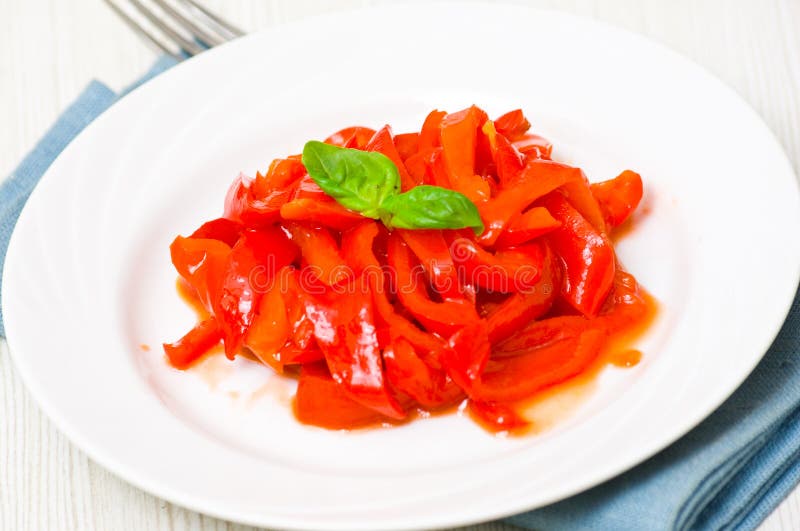 Lecho on plate stock photo. Image of kitchen, home, lecso - 30867356