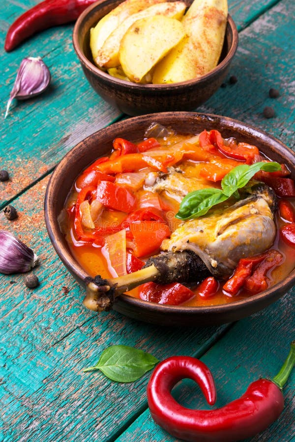 Lecso Dish of Hungarian Cuisine Stock Image - Image of stew, rustic ...