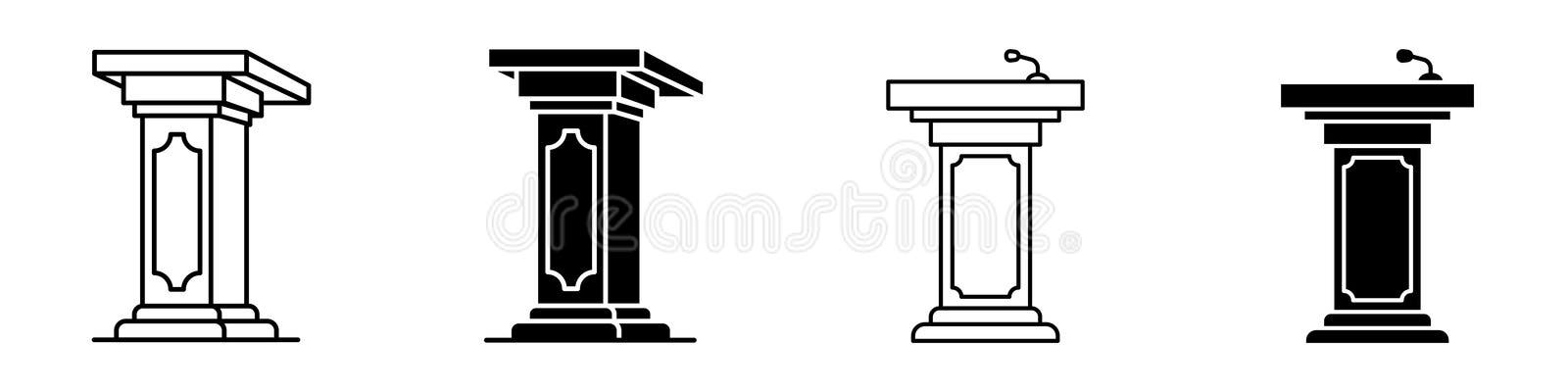 Icons Lectern Stock Illustrations – 178 Icons Lectern Stock ...