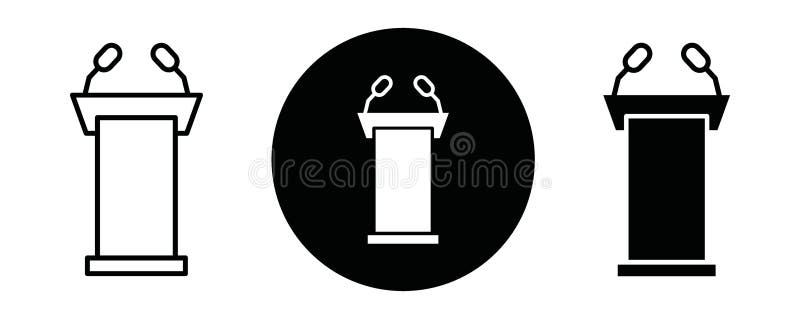 Lectern Line Art Design Template Stock Vector - Illustration of ...