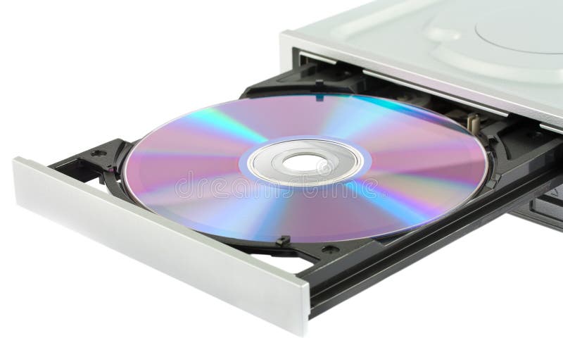 Lecteur De Disque Compact-ROM D'ouverture Avec Le Disque Photo stock ...