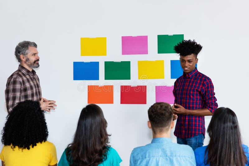 Lecture of African American Student at Creative Workshop of University ...