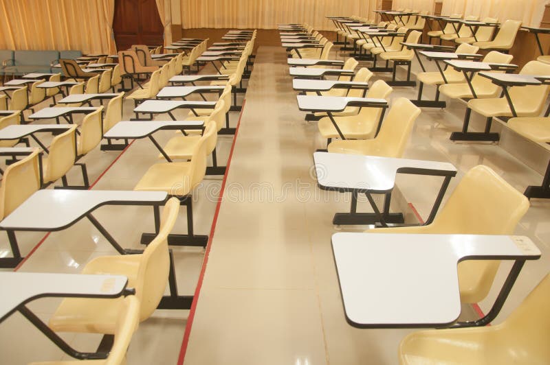 Lecture Chairs in a Class Room Stock Photo - Image of classroom ...