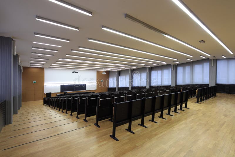 Lecture hall stock image. Image of empty, projector, education - 18556643