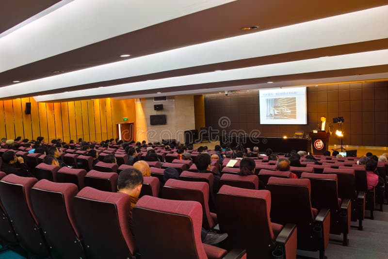 Lecture hall editorial stock image. Image of chairs, projective - 35286139