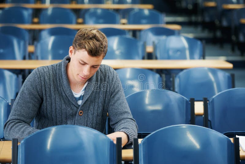 Lecture Hall, Thinking and Man with University, Student and College ...