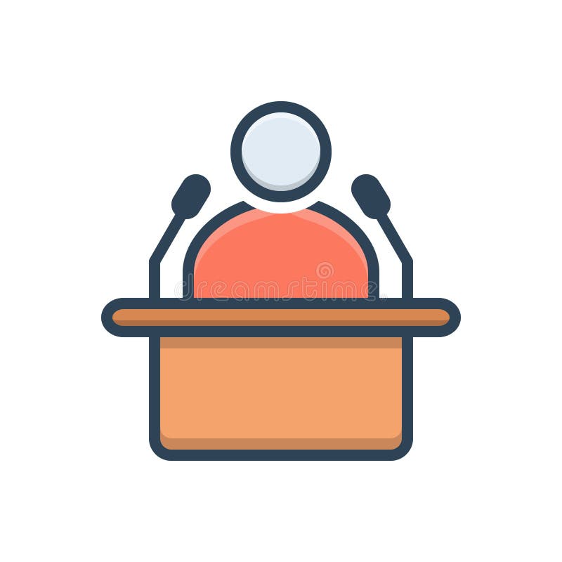 Two Color Lecture Vector Icon from E-learning and Education Concept ...
