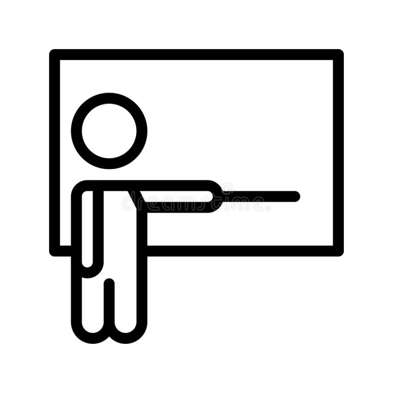 Lecture Icon. University Professor is Teaching, Icons Flat Style ...
