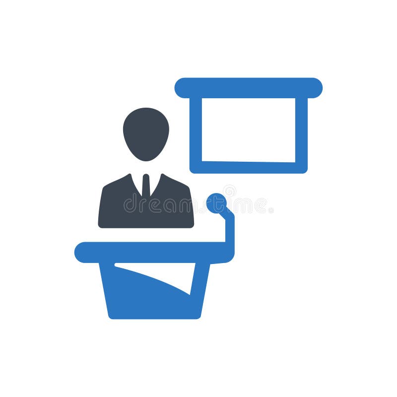 Lecture icon stock vector. Illustration of presentation - 219956637