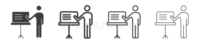 Lecture Icon Vector Set on White Background Stock Vector - Illustration ...