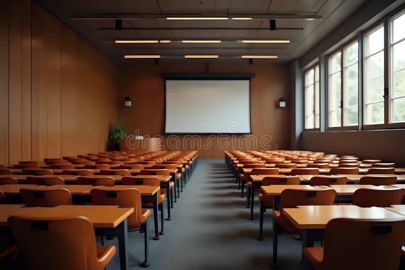 Lecture Room with Empty Seats Business Seminar Education with Copy ...