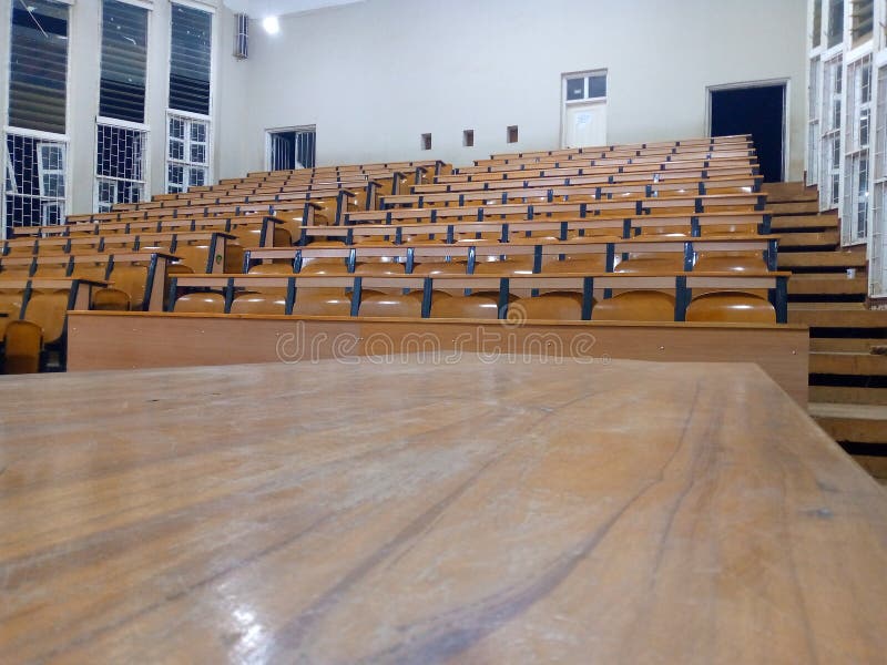 Lecture Room for University Stock Image - Image of flooring, stage ...
