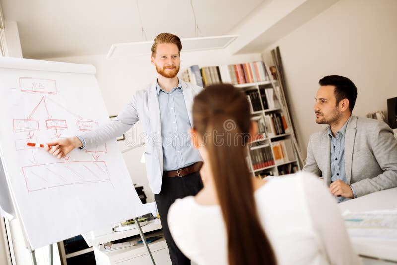 Presentation and Training in Business Office Stock Image - Image of ...