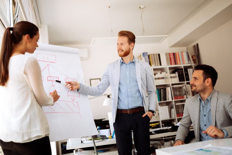 Presentation and Training in Business Office Stock Image - Image of ...