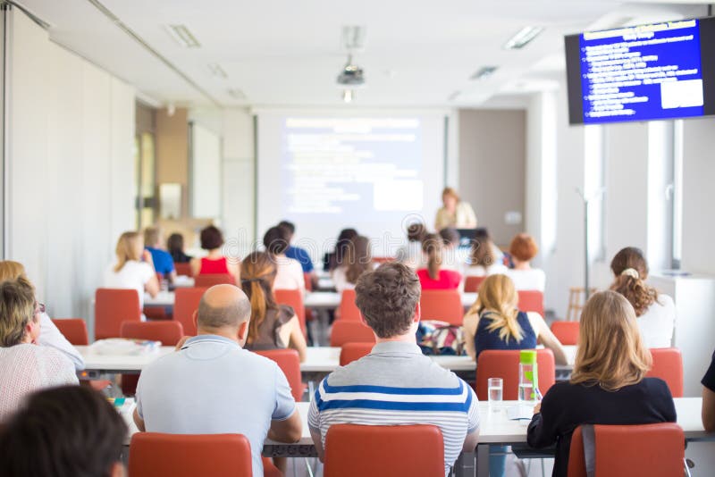 Lecture at university. editorial stock image. Image of presentation ...