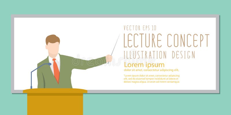 Lecturer Giving a Lecture To Students in the Classroom Stock Vector ...