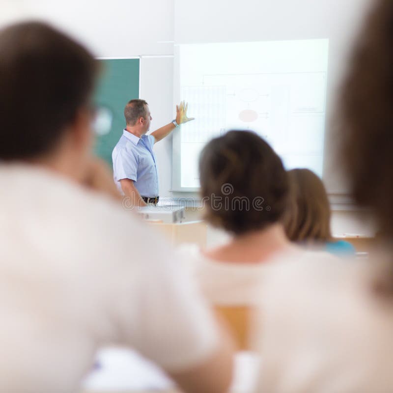 Lecturer at university. editorial photo. Image of chalkboard - 46384511