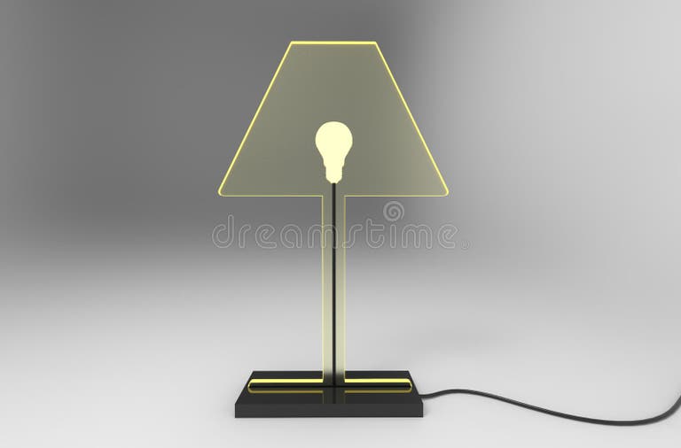 LED Acrylic Technology Concept Design 3d Rendering Stock Illustration ...