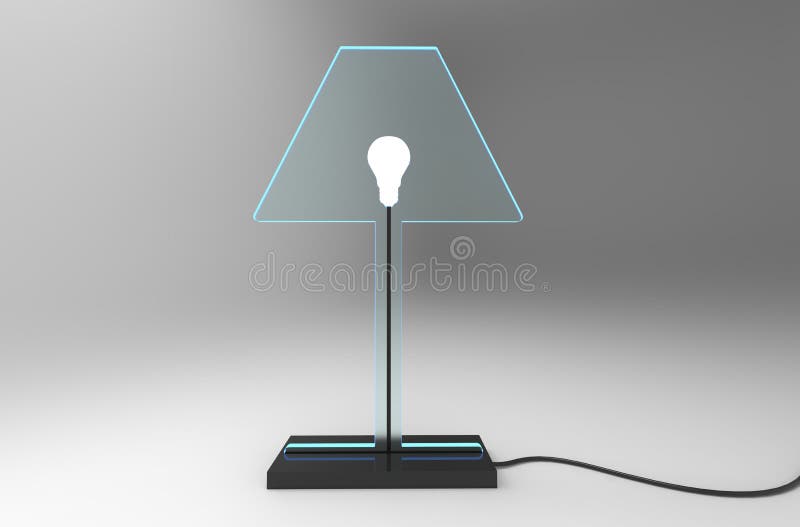 LED Acrylic Technology Concept Design 3d Rendering Stock Illustration ...