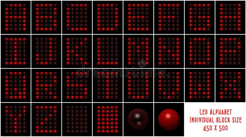 Led Alphabet stock illustration. Illustration of balls - 18961891