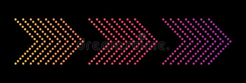 Led Arrow. Neon Arrows. Icon of Forward and Down. Design of Light ...