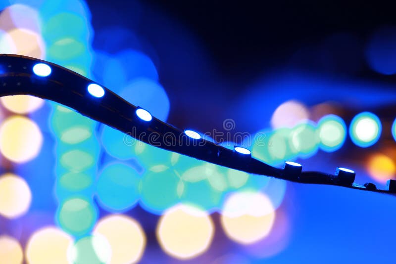 Electric blue LED light stock photo. Image of close, abstract - 6805262