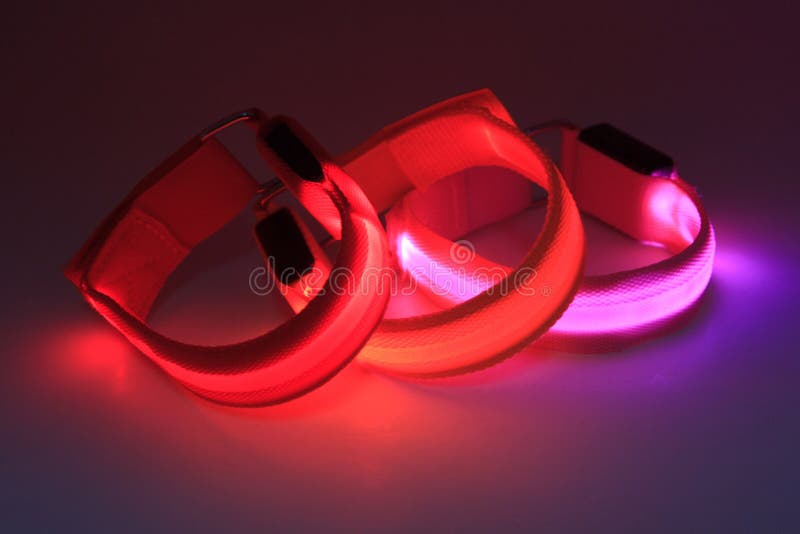 LED arm band stock image. Image of black, strip, speed - 100624359