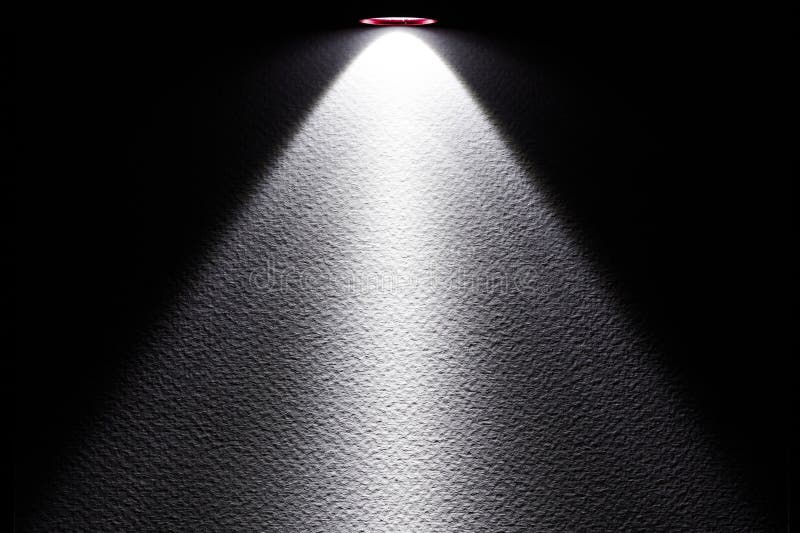 LED Black Flashlight for Background. Abstract Spotlight on White ...