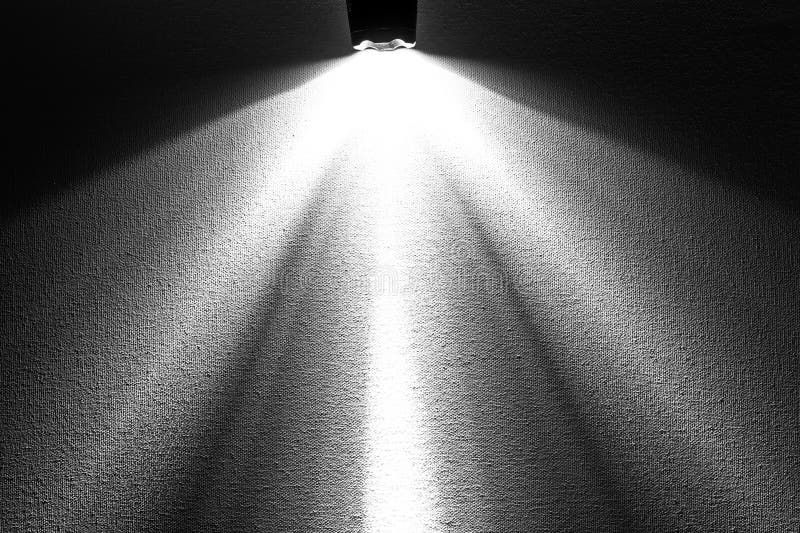 LED Black Flashlight for Background. Abstract Spotlight on White ...