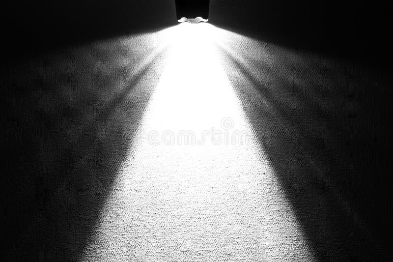 LED Black Flashlight for Background. Abstract Spotlight on White ...