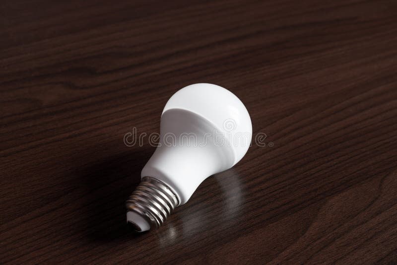 Led Bulb on Black Background Stock Photo - Image of background, concept ...