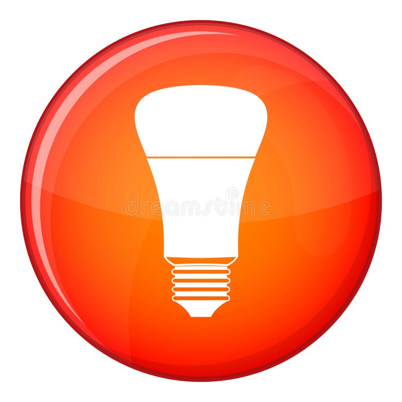 Led bulb icon, flat style stock vector. Illustration of closeup - 82760922